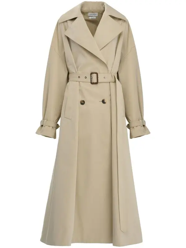 Alexander McQueen A-line Pleated Trench Coat