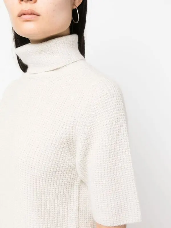 Fabiana Filippi Waffle-knit Roll-neck T-shirt