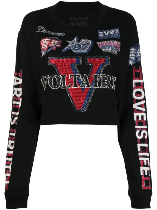 Zadig&Voltaire Iona Voltaire Cropped T-shirt - Black