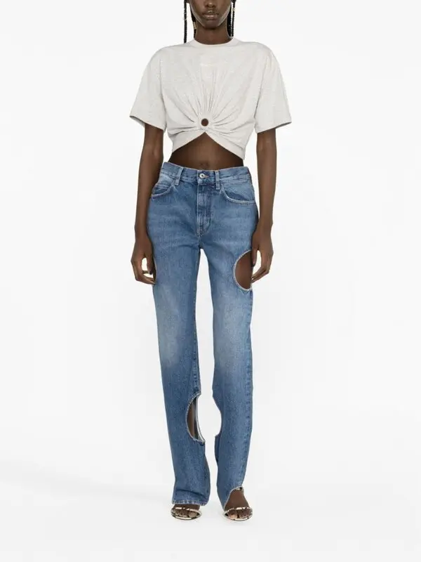 Off-White Meteor Hole-detail Jeans - Blue