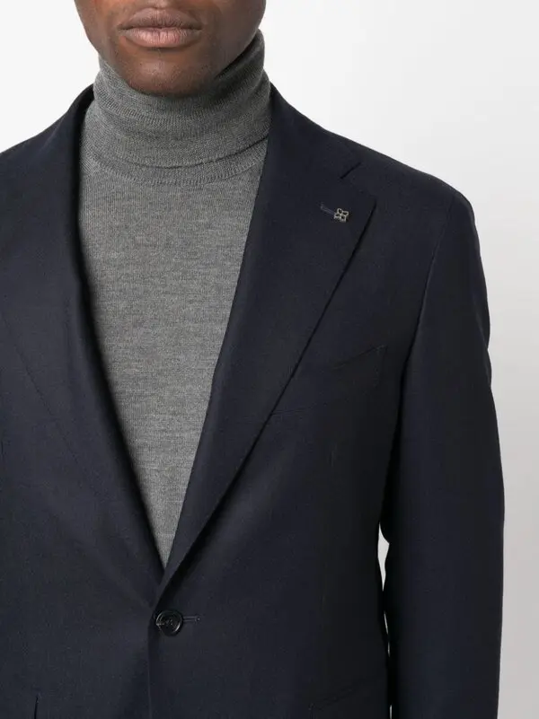 Tagliatore Brooch-detail Single-breasted Suit - Blue
