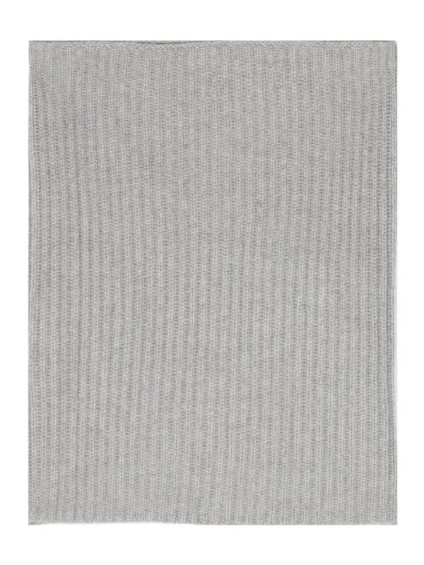 LISA YANG Ribbed-knit Cashmere Scarf - Grey