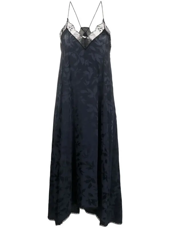 Zadig&Voltaire Risty Silk Midi Dress - Blue
