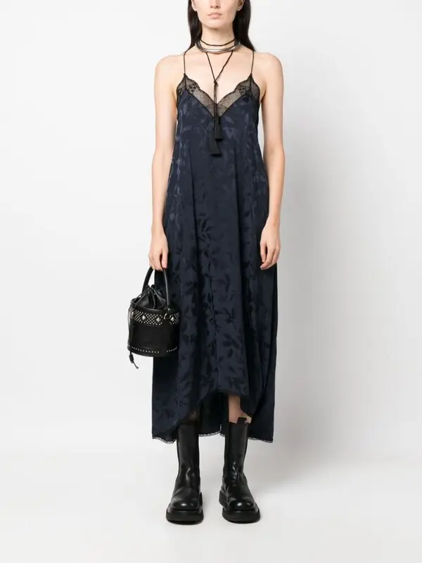 Zadig&Voltaire Risty Silk Midi Dress - Blue