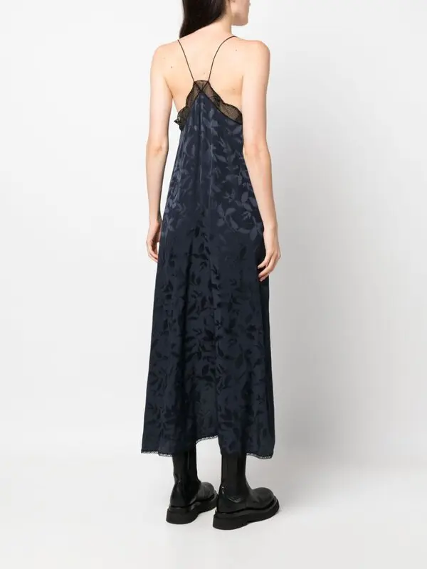 Zadig&Voltaire Risty Silk Midi Dress - Blue