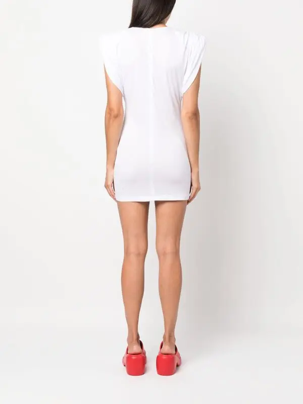 Wardrobe.NYC Sheath Gathered-detail Sleeveless Minidress
