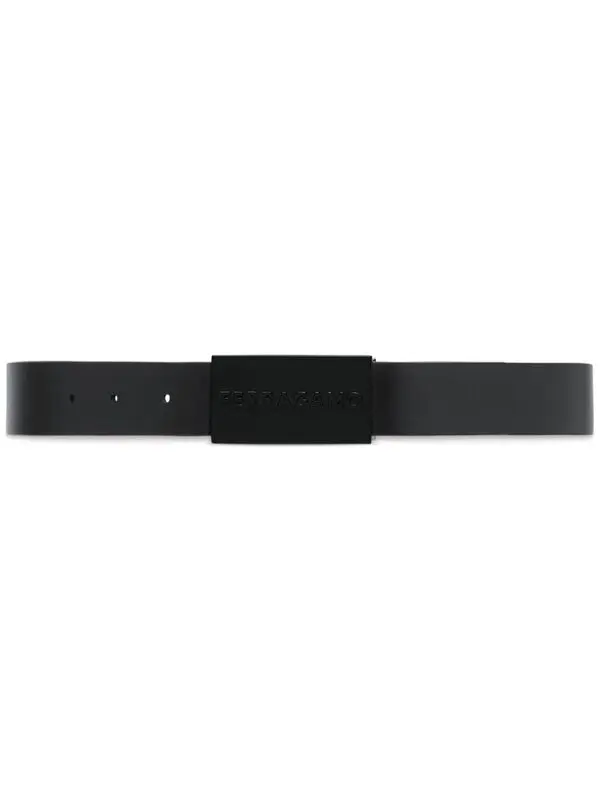 FERRAGAMO Logo-engraved Buckle Belt - Grey