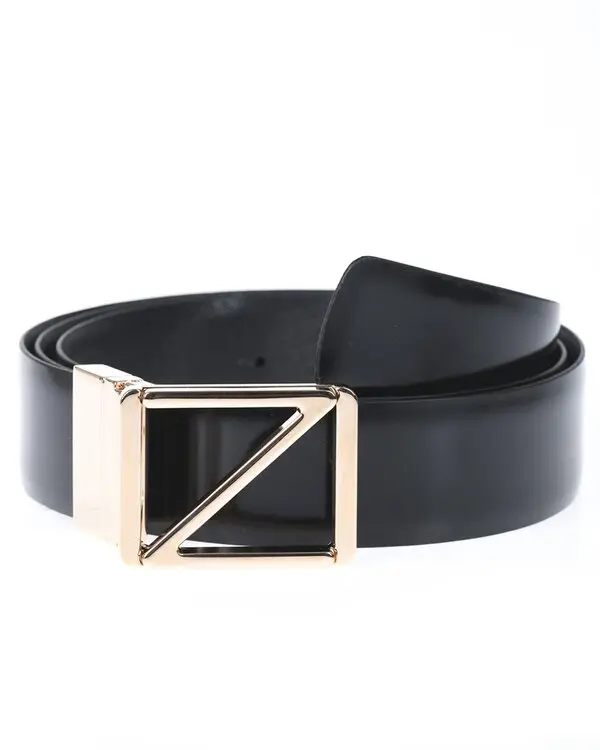 Zegna Leather Belt - Black