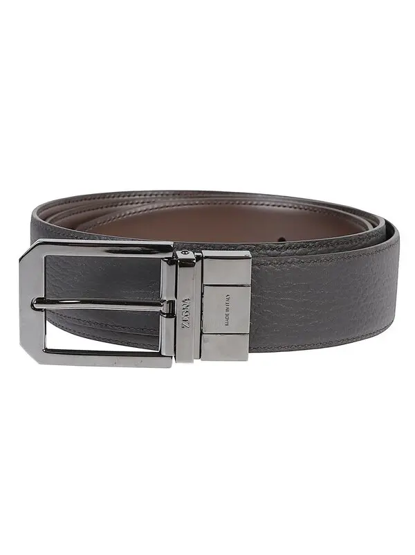Zegna Adjustable Reversible Belt - Brown