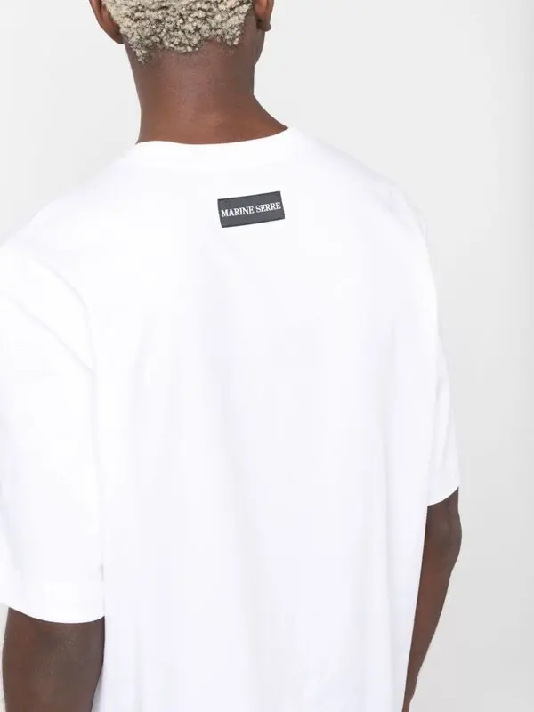 MARINE SERRE Crescent Moon-print T-shirt - White