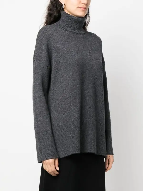 P.a.r.o.s.h Mélange-effect Roll-neck Jumper - Grey