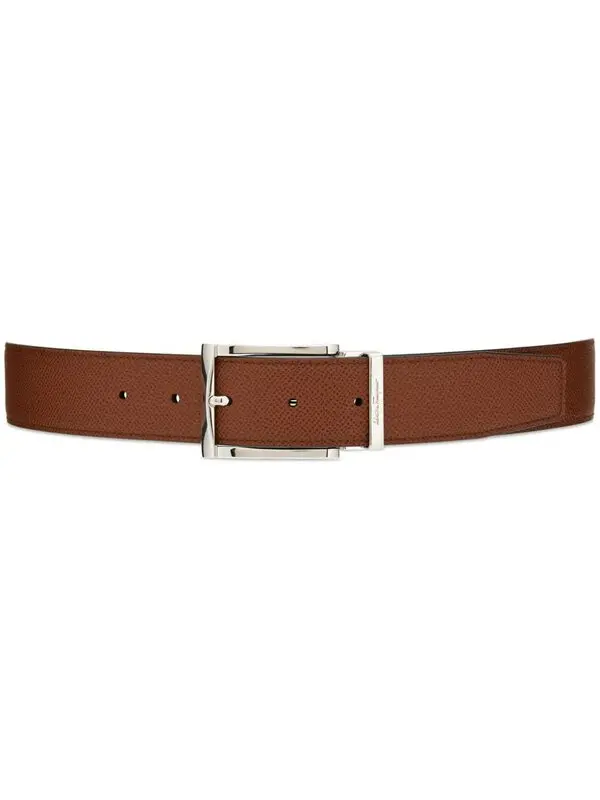 FERRAGAMO Logo-engraved Reversible Belt - Brown