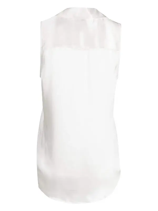 L'Agence Emmy Sleeveless Shirt - White