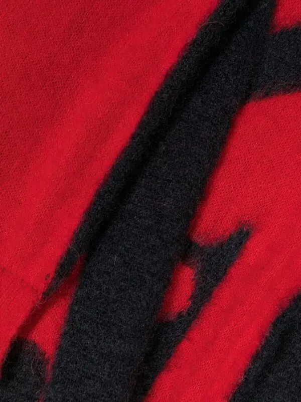 LANVIN Brushed Intarsia-knit Scarf