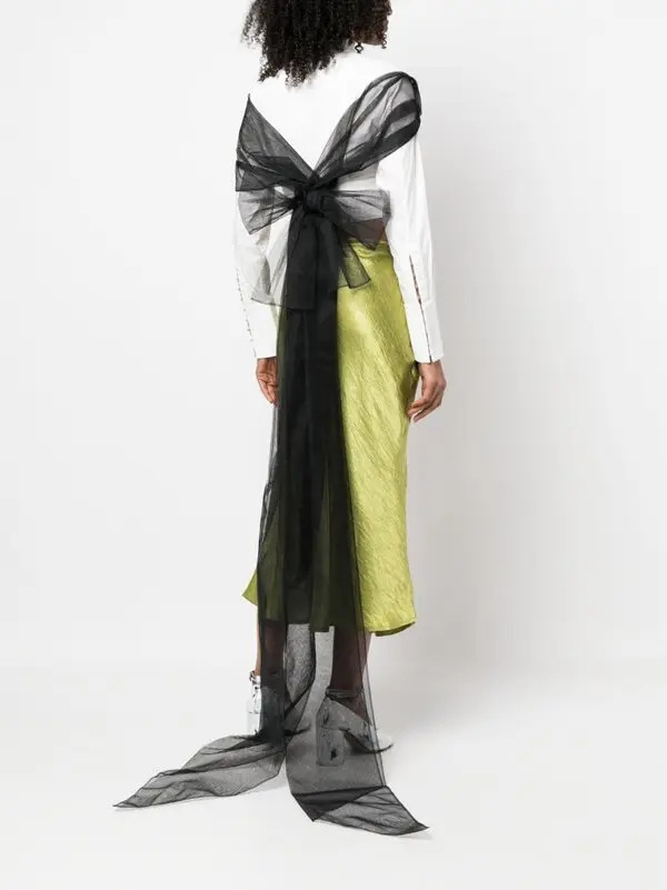 MAISON MARGIELA Bow-detail Tulle Stole