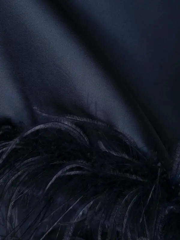 STYLAND Ostrich-feather Satin Scarf