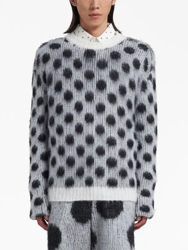 Marni Polka-dot Intarsia Jumper - Black