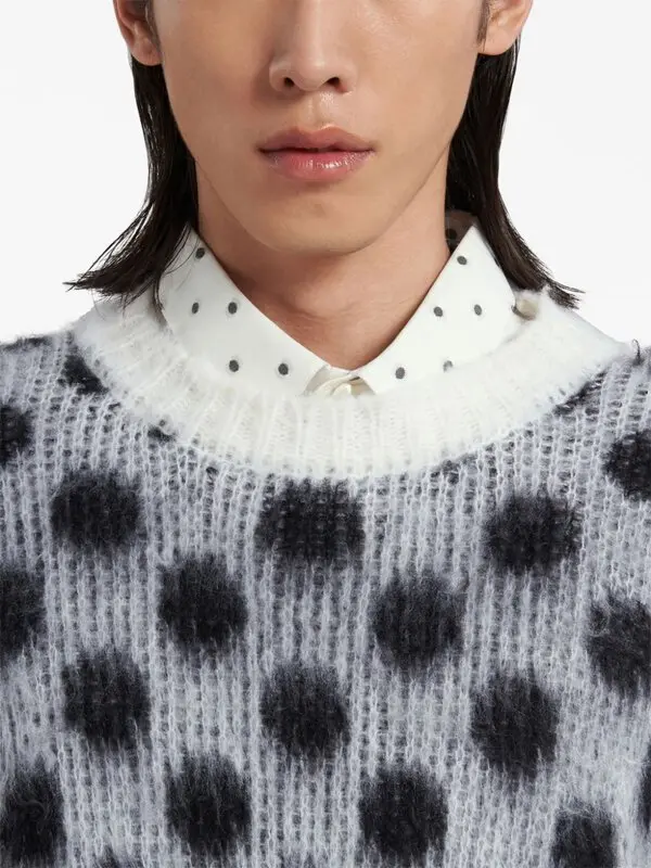 Marni Polka-dot Intarsia Jumper - Black