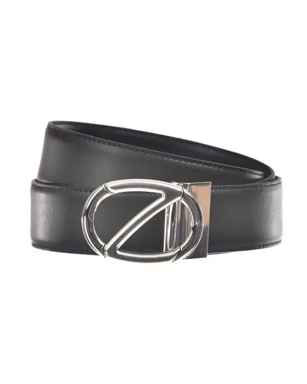 Zegna Leather Belt - Black