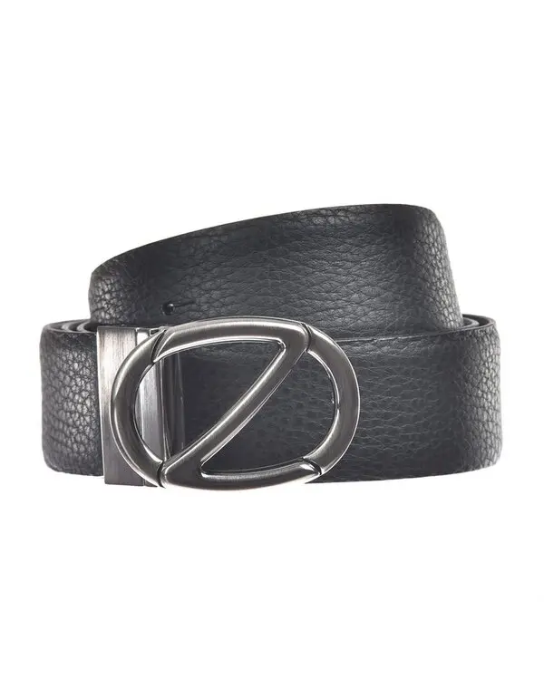 Zegna Leather Belt - Black