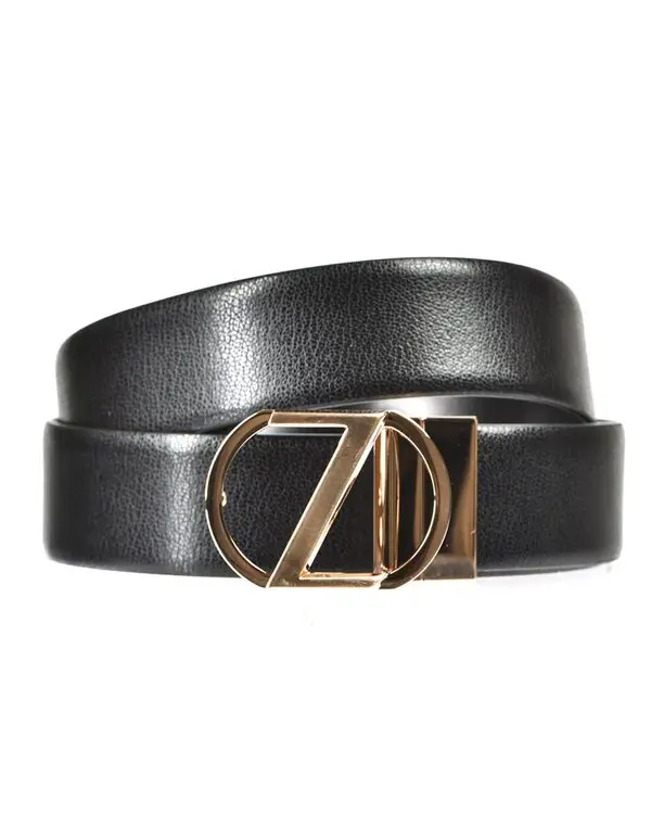 Zegna Leather Belt - Black