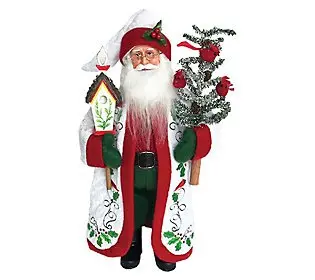 SANTA'S WORKSHOP 16' Cardinals And Holly Claus - One-color