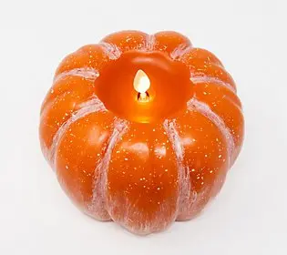 LUMINARA Pumpkin Figural Flameless Candle With Emote Control