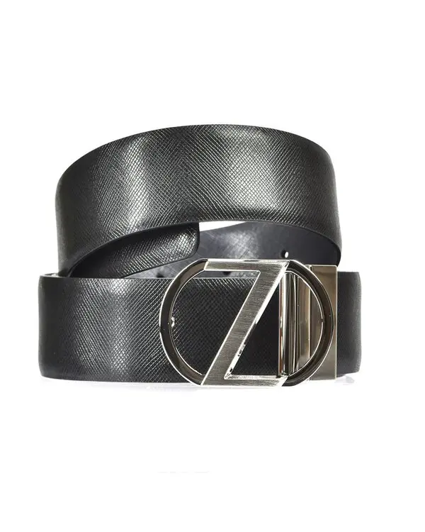 Zegna Leather Belt - Black