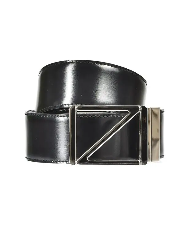 Zegna Calf Leather Belt - Black
