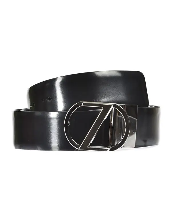 Zegna Calf Leather Belt - Black