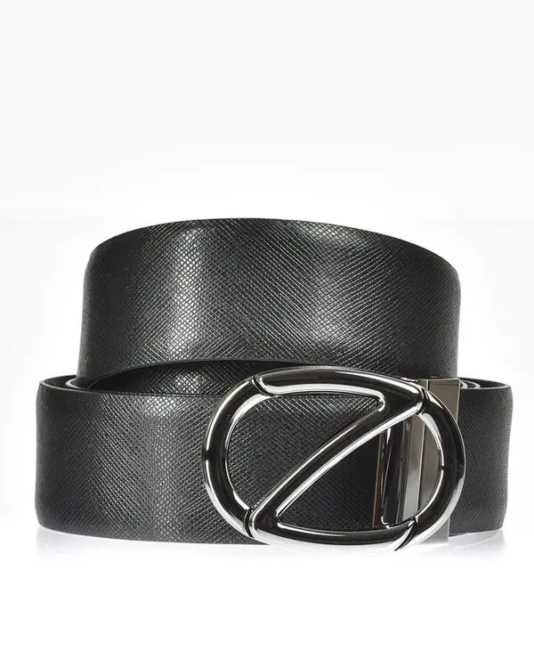 Zegna Leather Belt - Black
