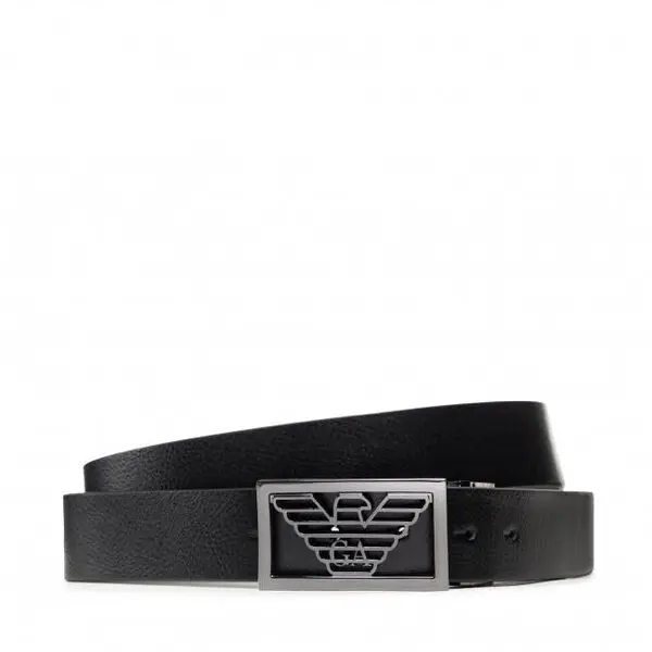 Emporio Armani Leather Belt - Black