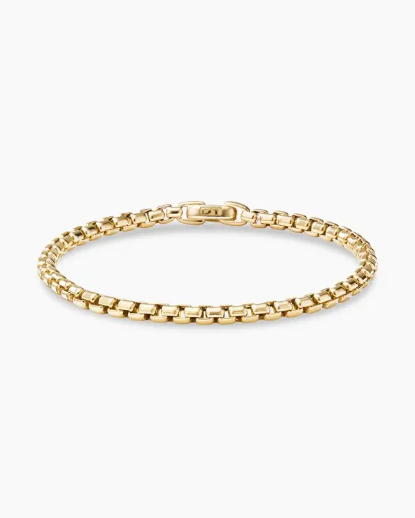 David Yurman Dy Bel Aire Box Chain Bracelet - All 18k Yellow Gold