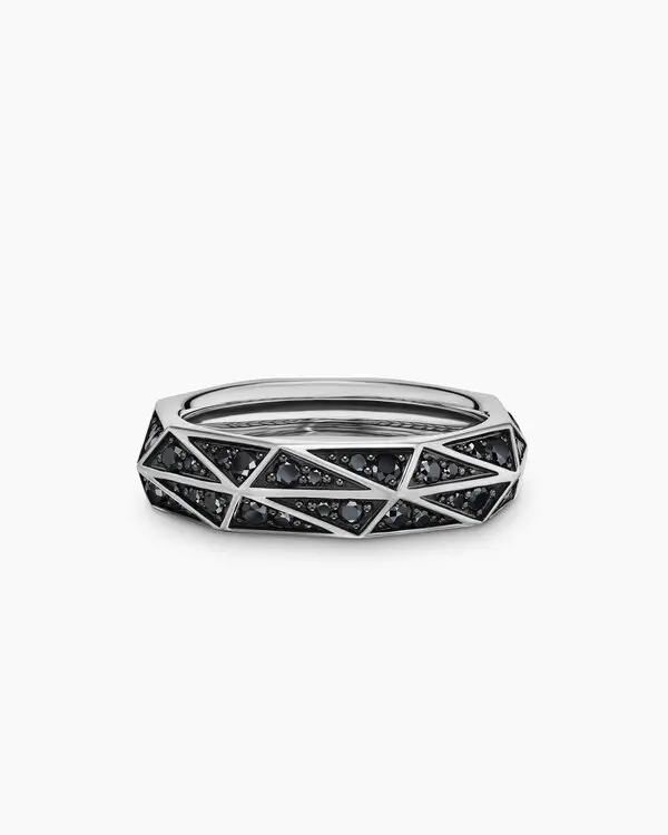 David Yurman Faceted Band Ring - Black Diamond
