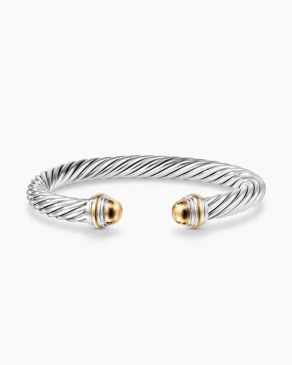 David Yurman Classic Cable Bracelet With - Gold Dome