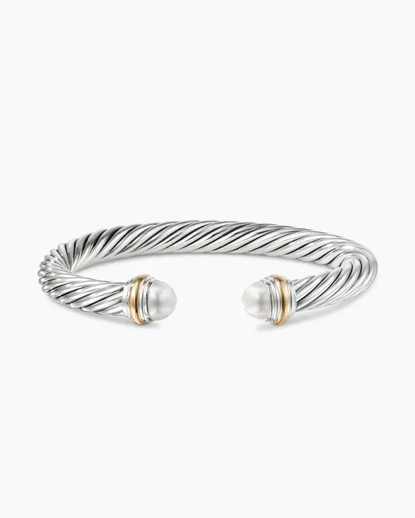 David Yurman Classic Cable Bracelet With - Pearl