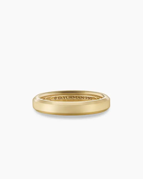 David Yurman 18k Yellow Gold Beveled Band Ring - All 18k Yellow Gold