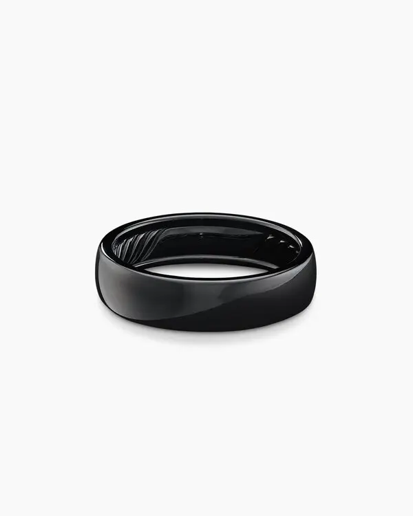 David Yurman Dy Classic Band Ring - Black Titanium