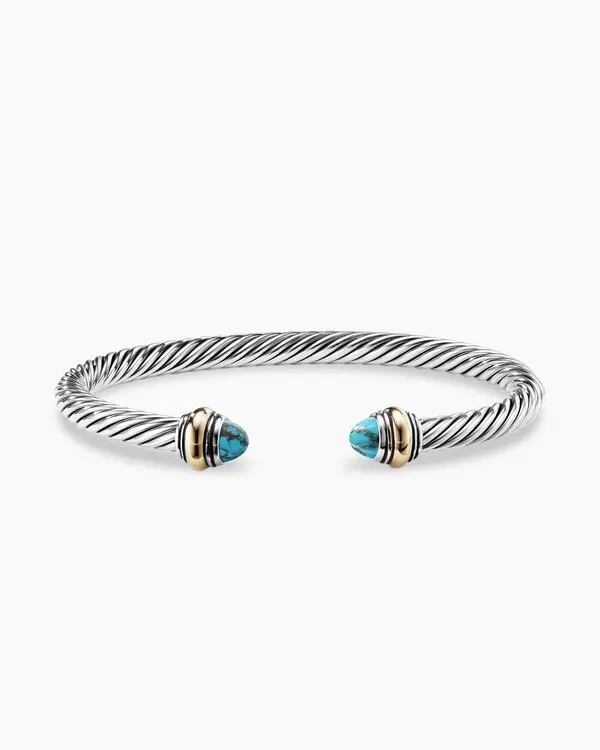 David Yurman Classic Cable Bracelet - Turquoise Matrix Kingman