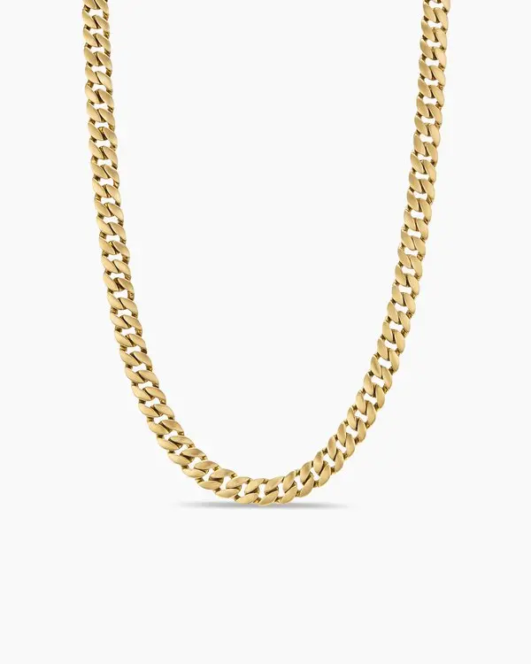 David Yurman 18k Yellow Gold Curb Chain Necklace With Diamonds - All 18k Yellow Gold