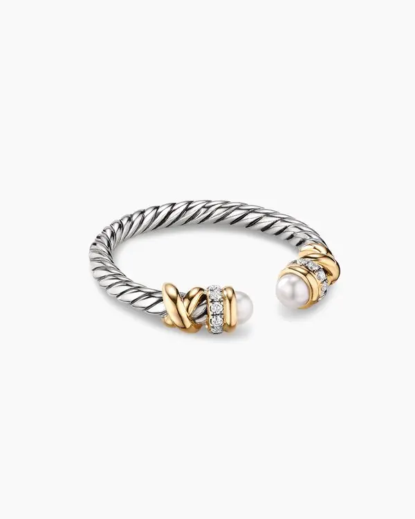 David Yurman Petite Helena Ring - Akoya White Pearl