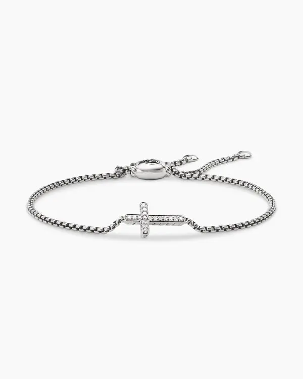 David Yurman Petite Pavé Cross Chain Bracelet - Diamond