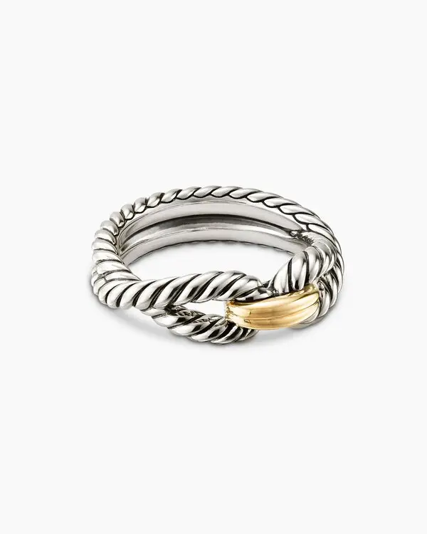 David Yurman Cable Loop Band Ring - Sterling Silver/18k Yellow Gold