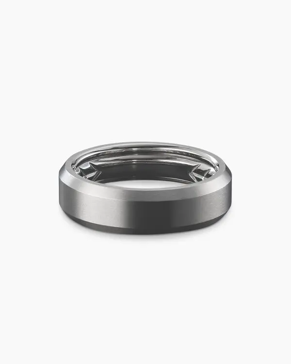 David Yurman Beveled Band Ring - Grey Titanium