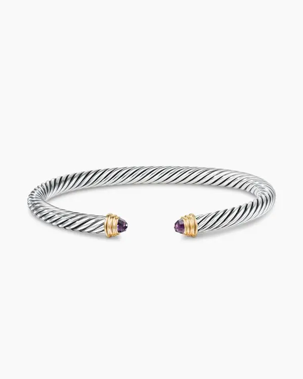 David Yurman Cable Bracelet With - Amethyst