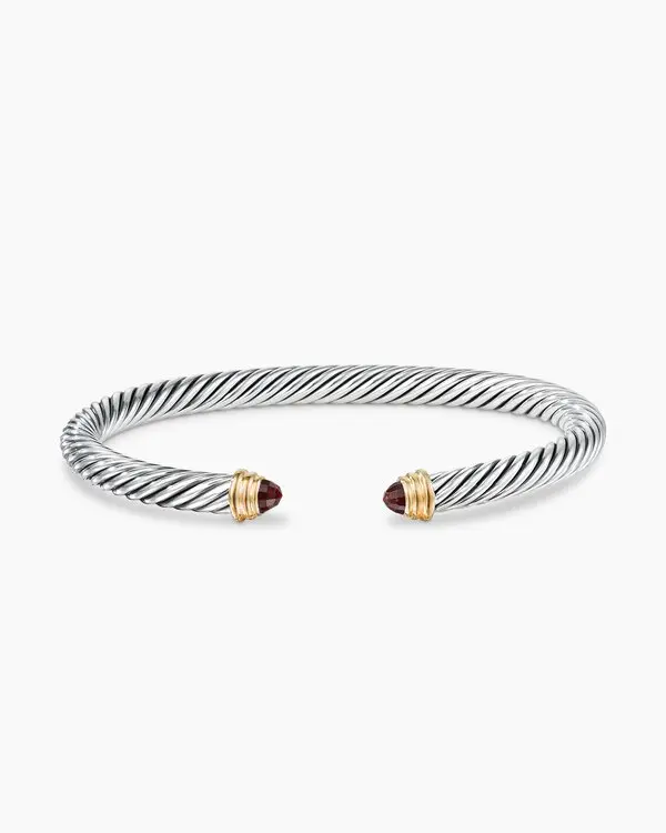 David Yurman Cable Bracelet With - Garnet