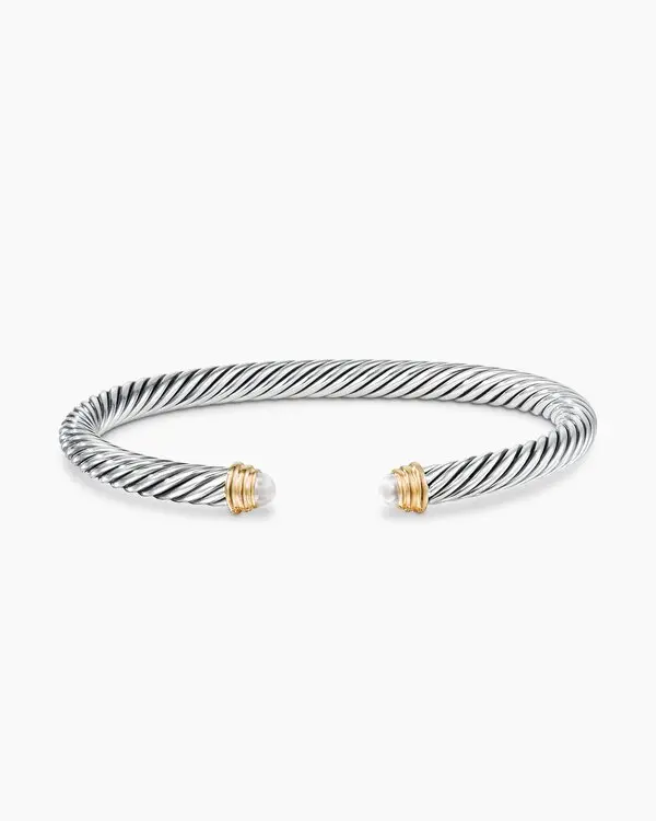 David Yurman Cable Bracelet With - Pearl