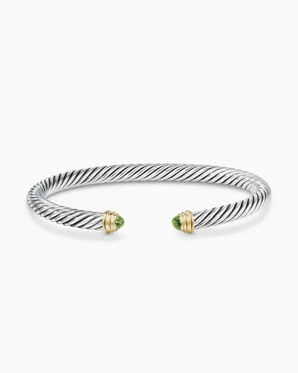 David Yurman Cable Bracelet With - Peridot