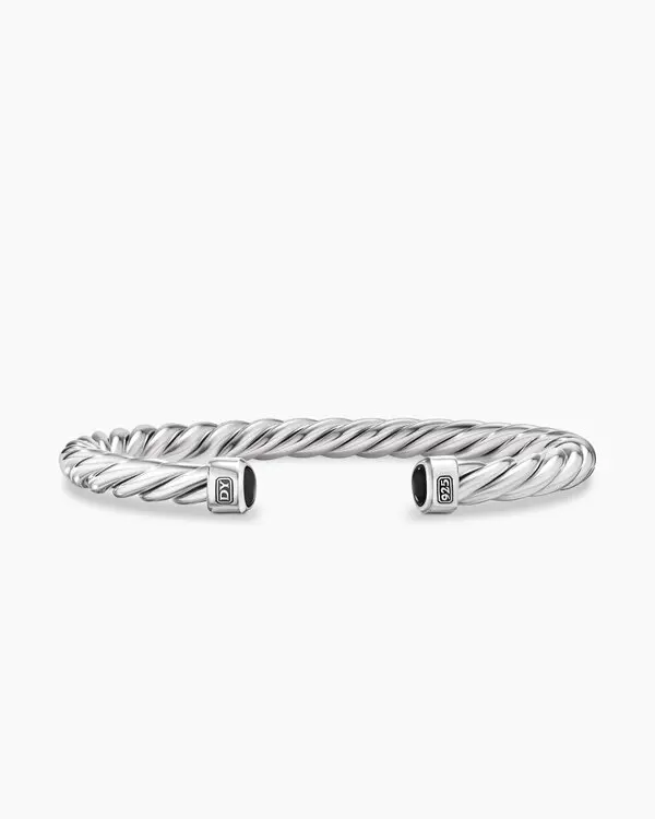 David Yurman Cable Cuff Bracelet With Turquoise - Black Onyx