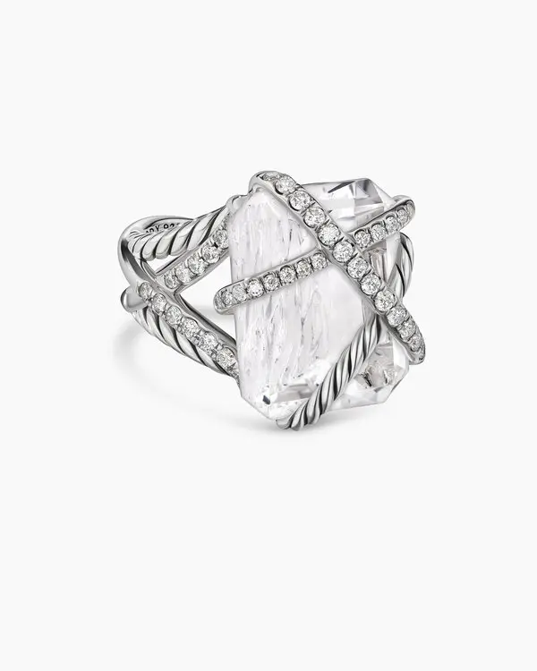 David Yurman Cable Wrap Ring With Diamonds - Crystal